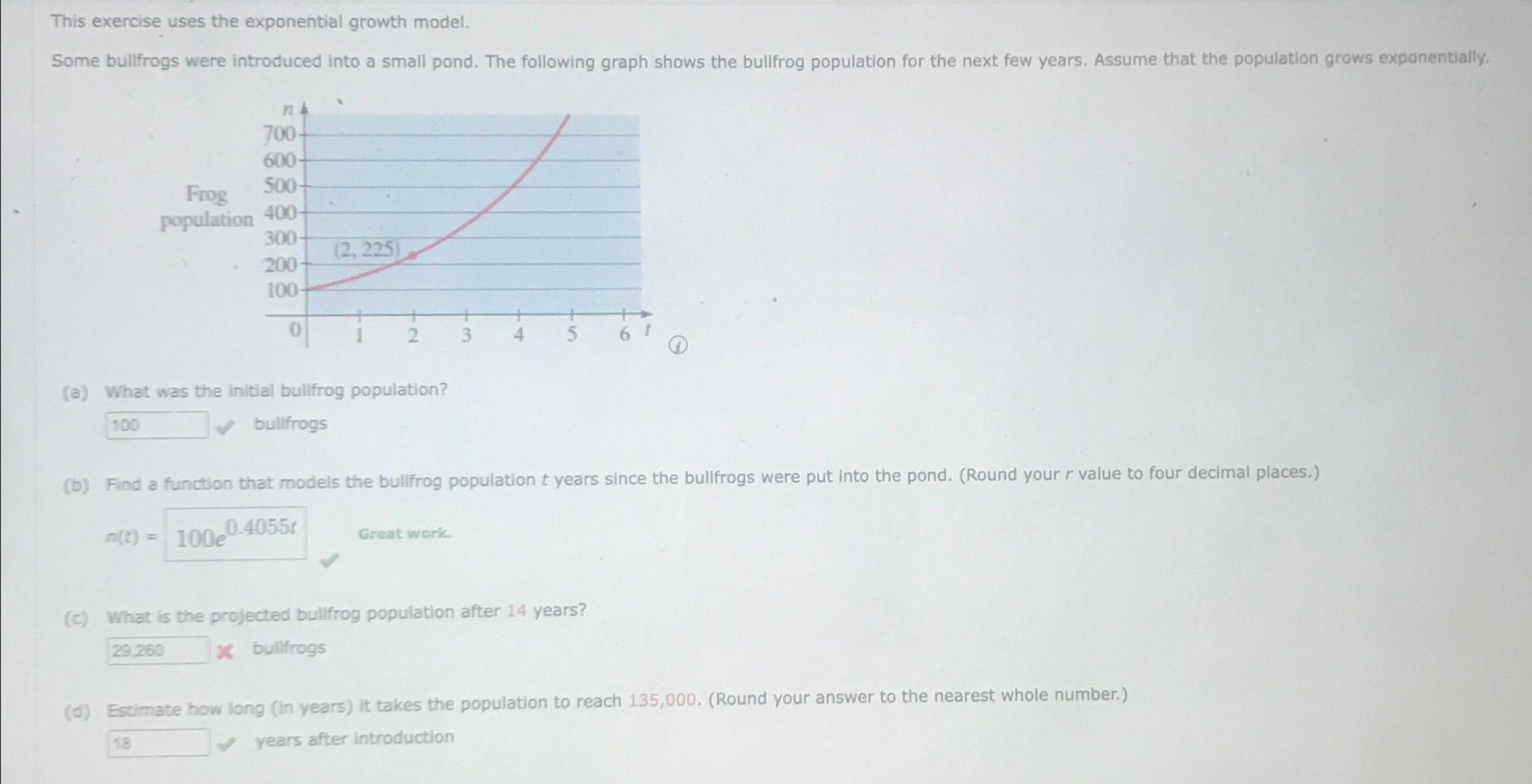Solved This exercise uses the exponential growth model.Some | Chegg.com