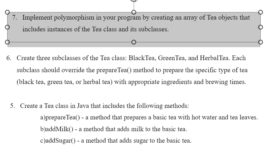 Solved Implement polymorphism in your program by creating an | Chegg.com Solved Implement polymorphism in your program by creating an | Chegg.com