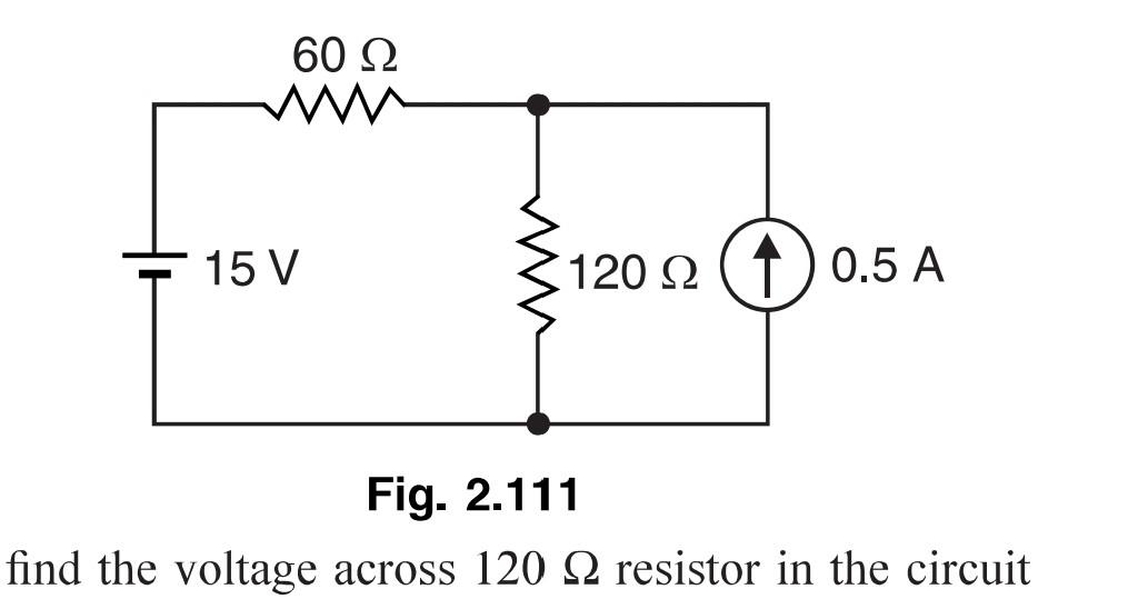 Solved Fig. 2.111 find the voltage across 120Ω resistor in | Chegg.com