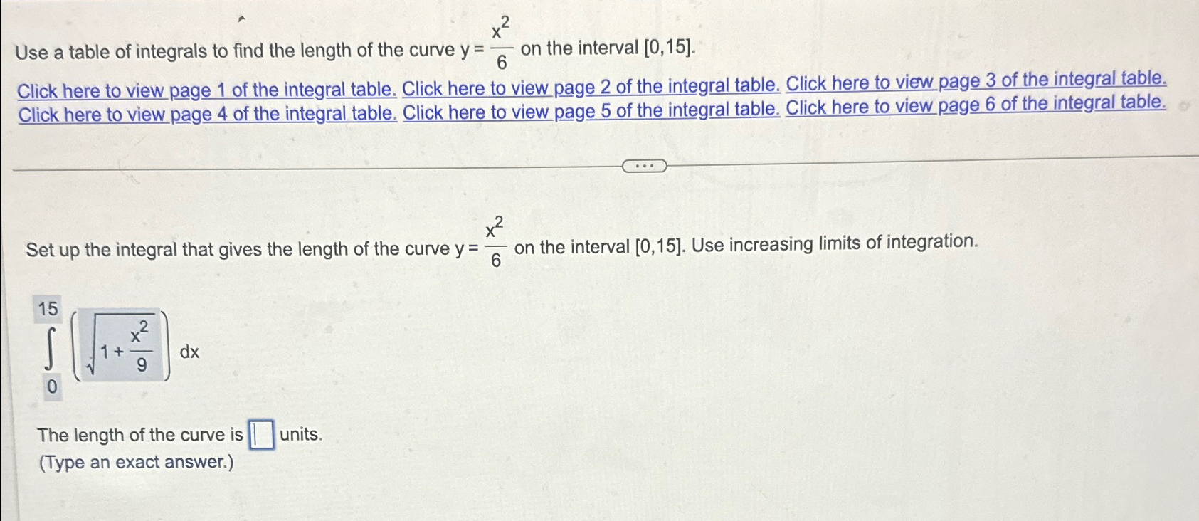 Solved Use a table of integrals to find the length of the | Chegg.com