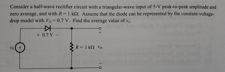 Solved Consider a half-wave rectifier circuit with a | Chegg.com