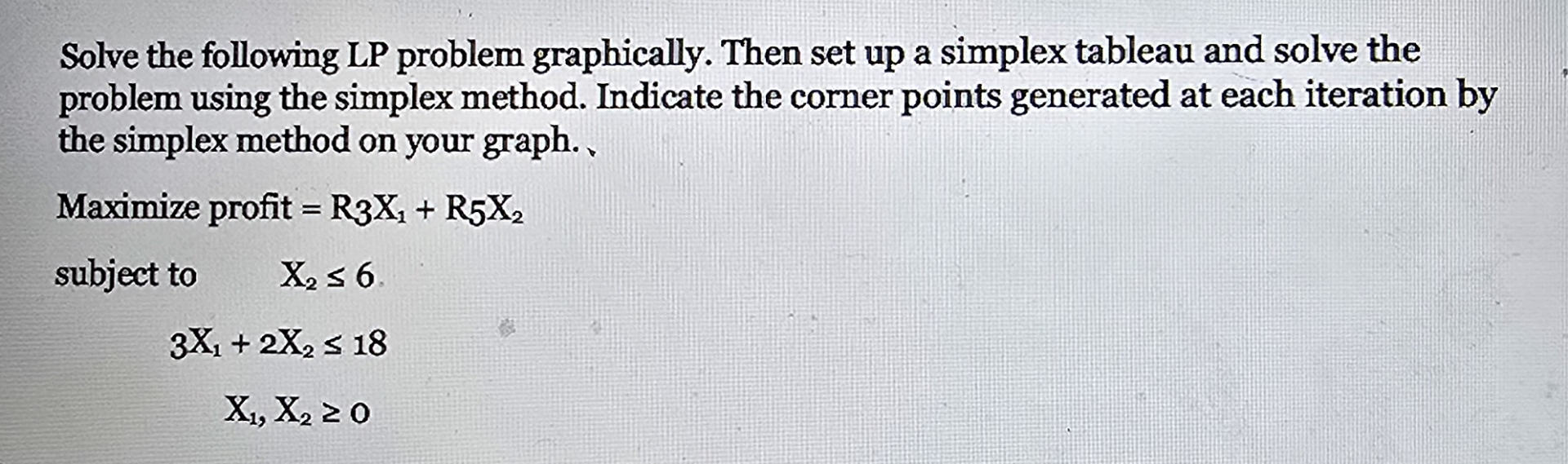 Solved Solve the following LP problem graphically. Then set | Chegg.com