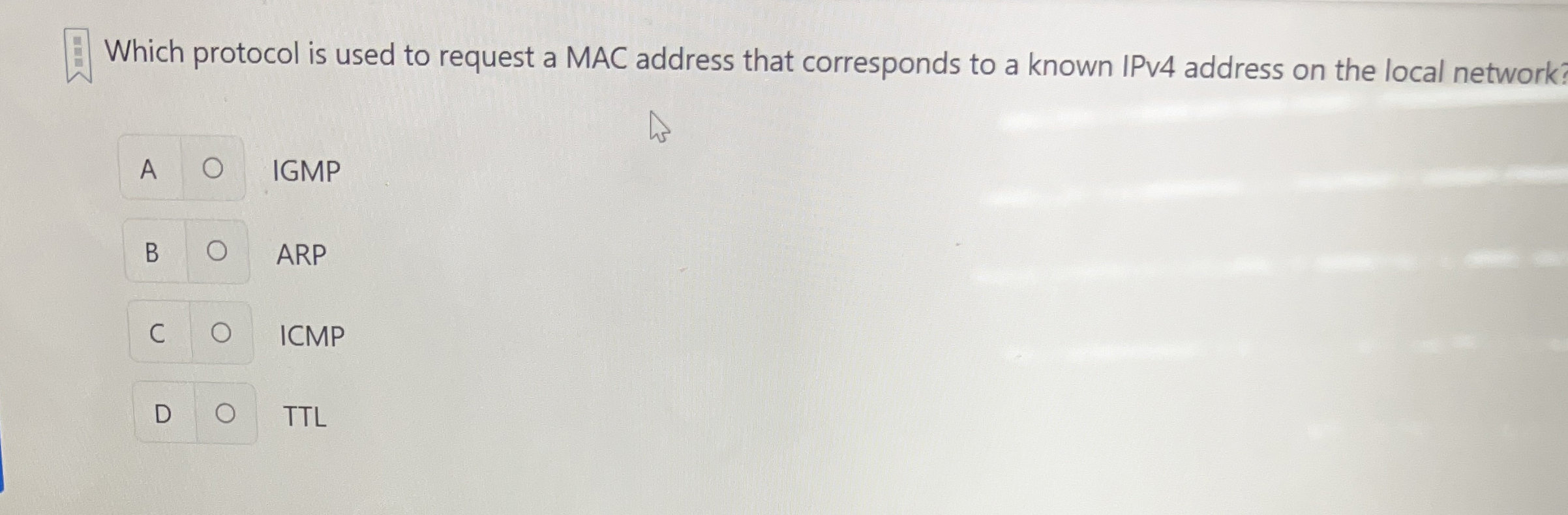 Solved Which protocol is used to request a MAC address that | Chegg.com