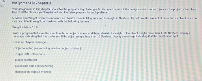 Solved Your assignment in this chapter is to solve the | Chegg.com