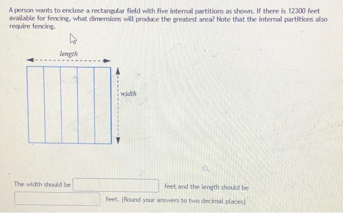 Solved A person wants to enclose a rectangular field with | Chegg.com
