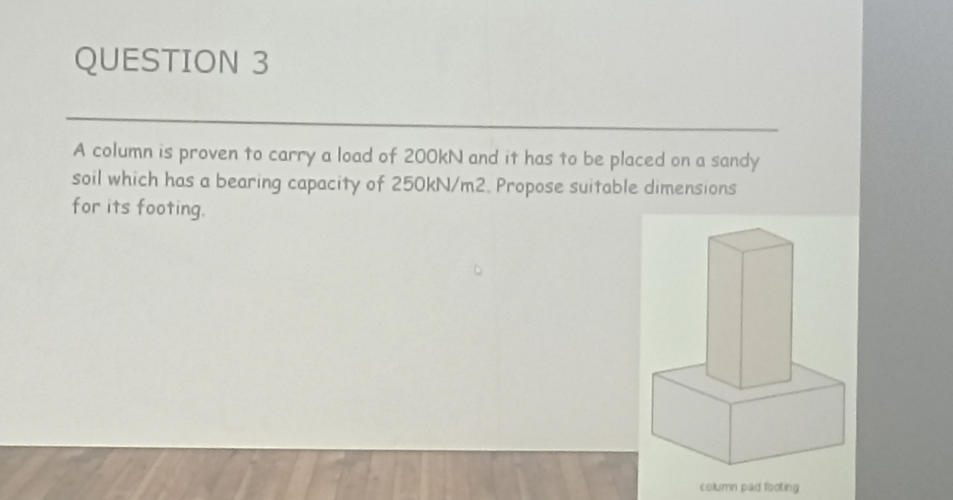 Solved QUESTION 3A column is proven to carry a load of 200kN | Chegg.com