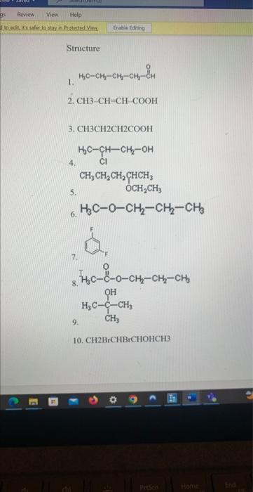 Solved Structure 1. | Chegg.com