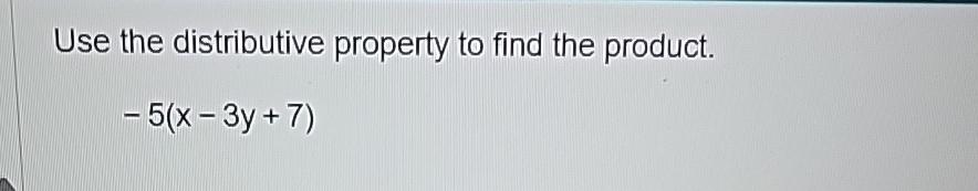 Solved Use the distributive property to find the | Chegg.com