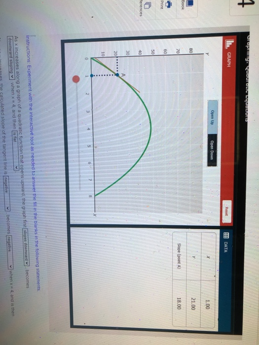 Solved Grapunge Quarto GRAPH Reset DATA Open Up Open Down X | Chegg.com