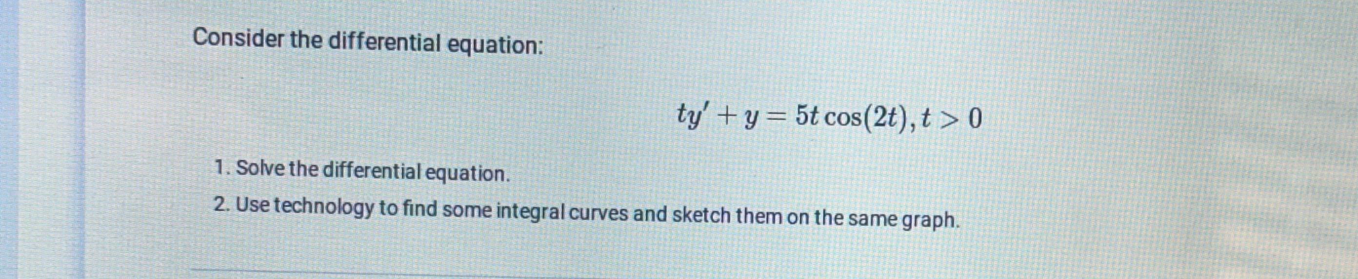 Solved Consider the differential | Chegg.com