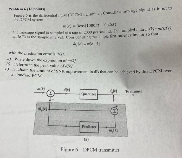 Solved Problem 6 (16 points) Figure 6 is the differential | Chegg.com