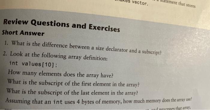 Solved Review Questions and Exercises Short Answer 1. What | Chegg.com