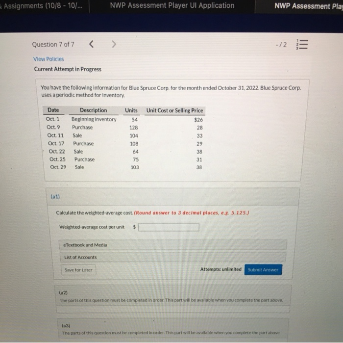 Solved Assignments (10/8 - 10/... NWP Assessment Player Ul | Chegg.com
