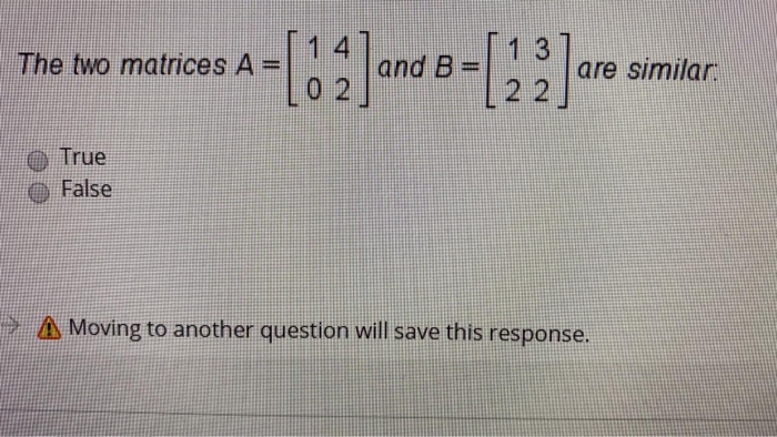 Solved The two matrices a = [ 0.9 Jana ( .3 ) are similar. | Chegg.com