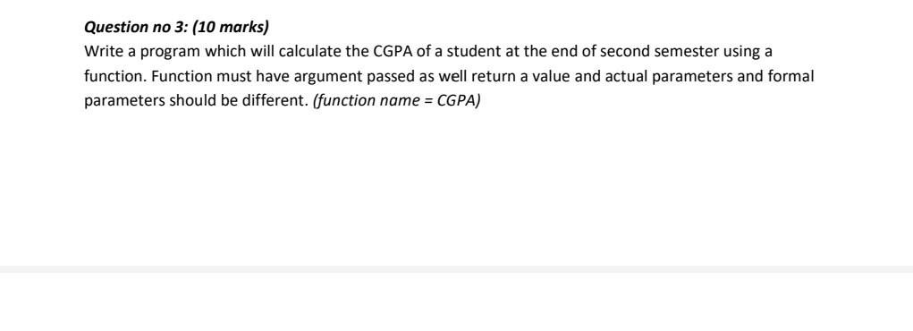 Solved Question No 3 10 Marks Write A Program Which Will 4556