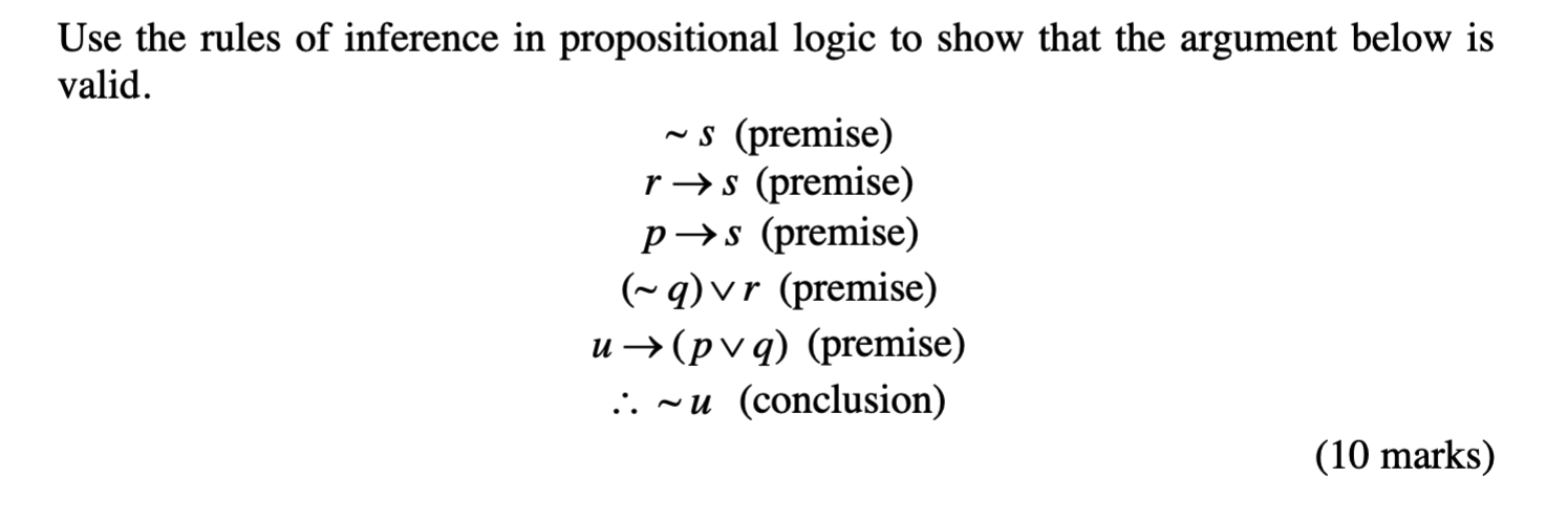 Solved Use the rules of inference in propositional logic to | Chegg.com