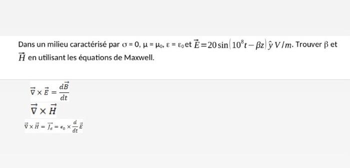 Solved In a medium characterized by sigma = 0, Mew= Mewo, | Chegg.com