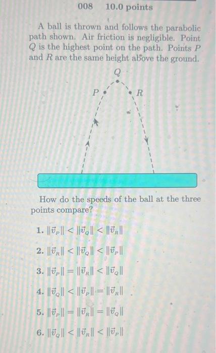 Solved A ball is thrown and follows the parabolic path | Chegg.com