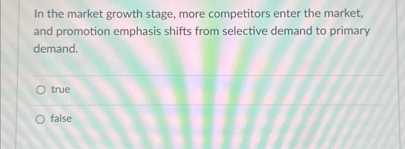 Solved In the market growth stage, more competitors enter | Chegg.com