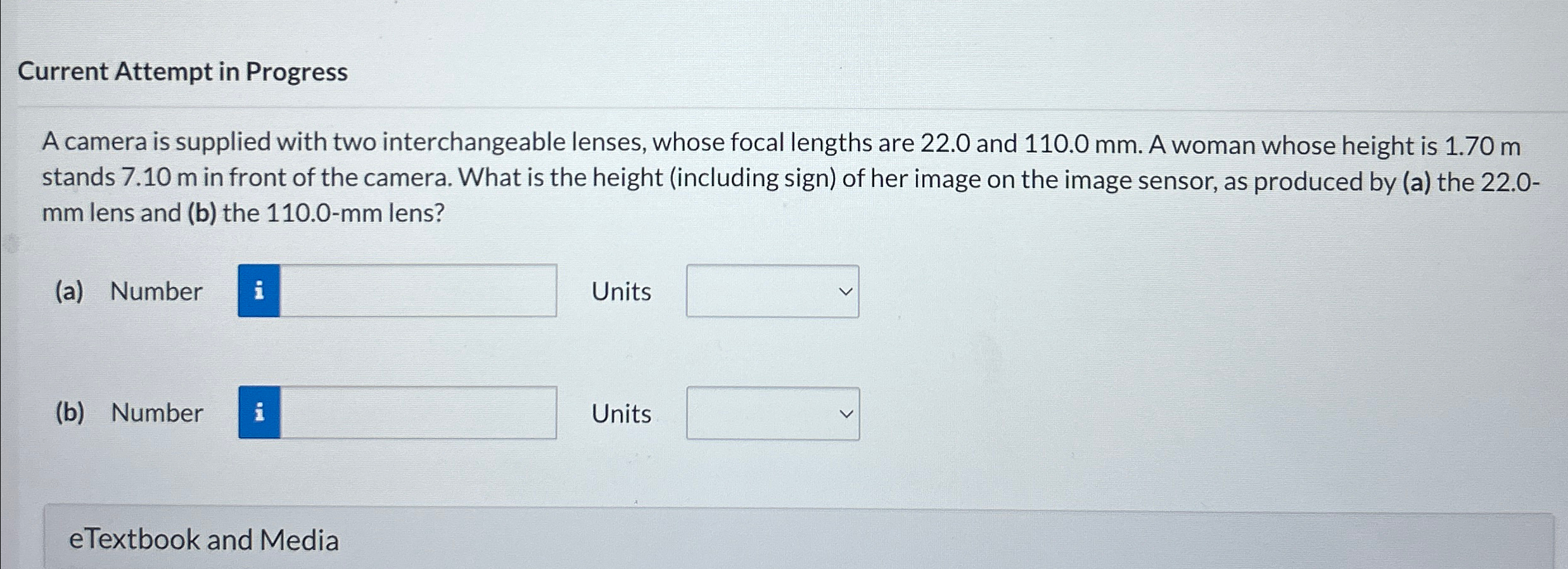Solved Current Attempt in ProgressA camera is supplied with | Chegg.com