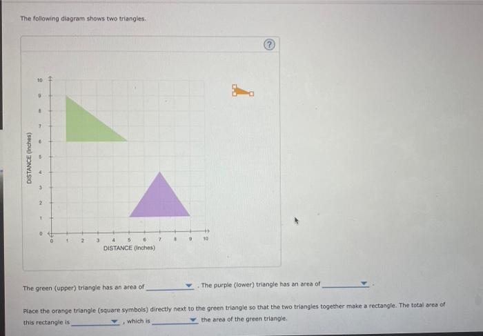 Solved The Following Diagram Shows Two Triangles The Green 