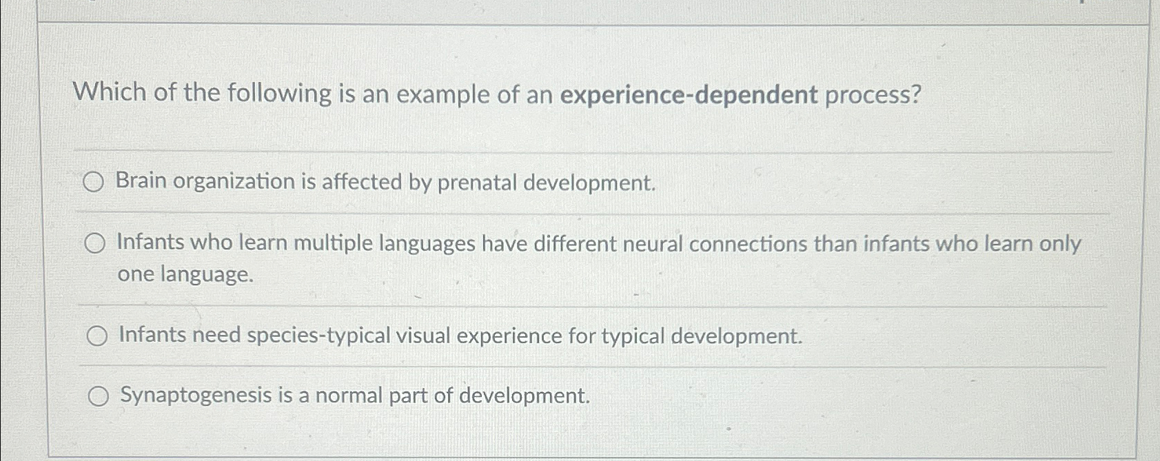 Solved Which of the following is an example of an | Chegg.com