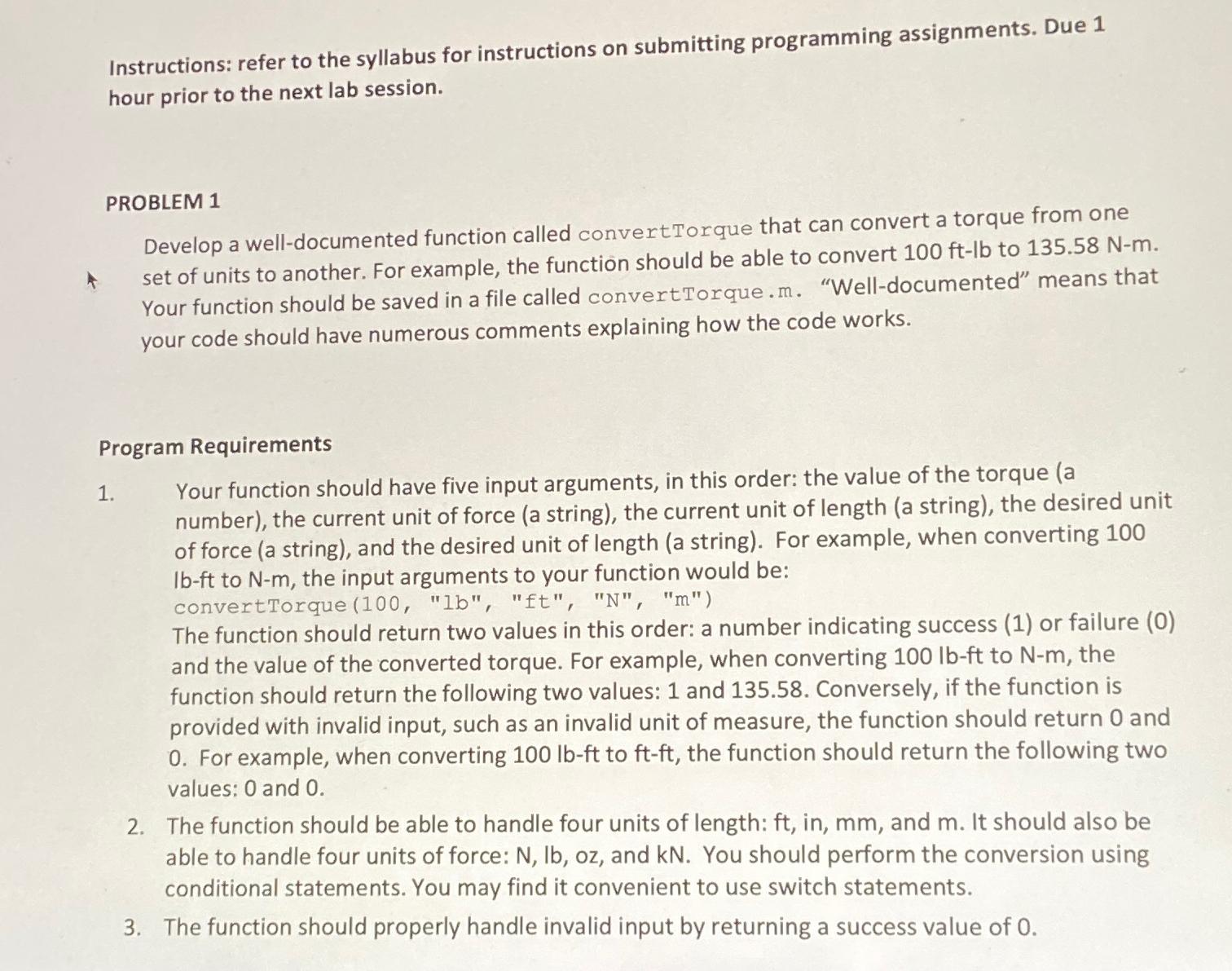Solved Instructions: refer to the syllabus for instructions | Chegg.com