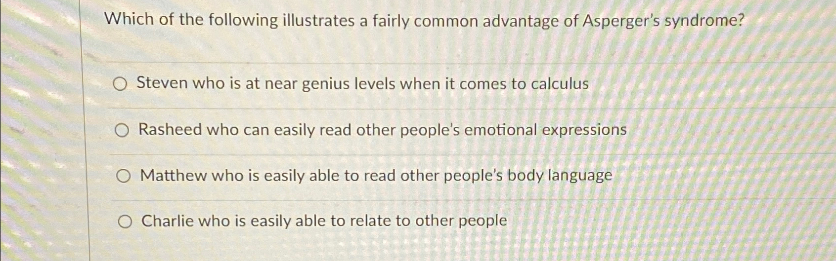 Solved Which of the following illustrates a fairly common | Chegg.com