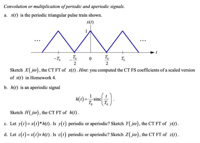 Solved Convolution or multiplication of periodic and | Chegg.com