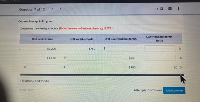 Solved Determine the missing amounts. (Round answers to 0 | Chegg.com