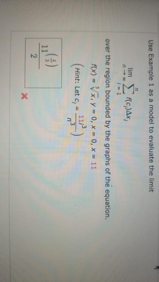Solved Use Example 1 as a model to evaluate the limit lim | Chegg.com