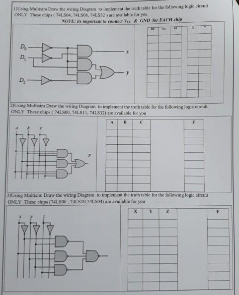 Solved 13sing Multivim Draw the wiring Diagram to implement | Chegg.com