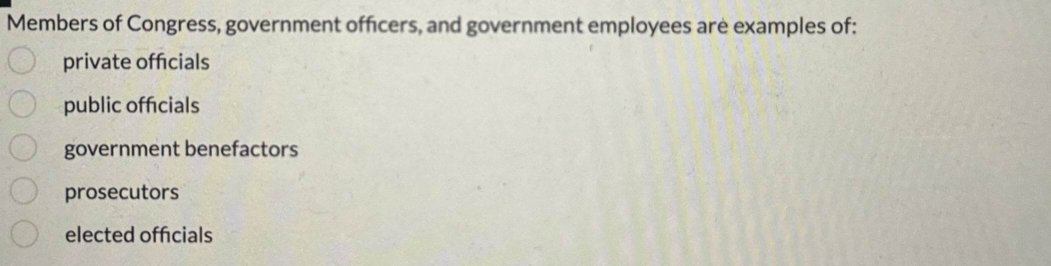 Solved Members of Congress, government officers, and | Chegg.com