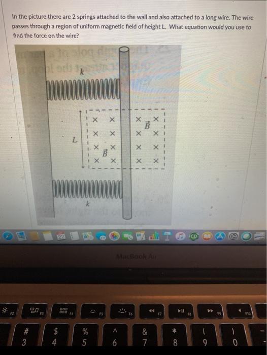 Solved In the picture there are 2 springs attached to the | Chegg.com