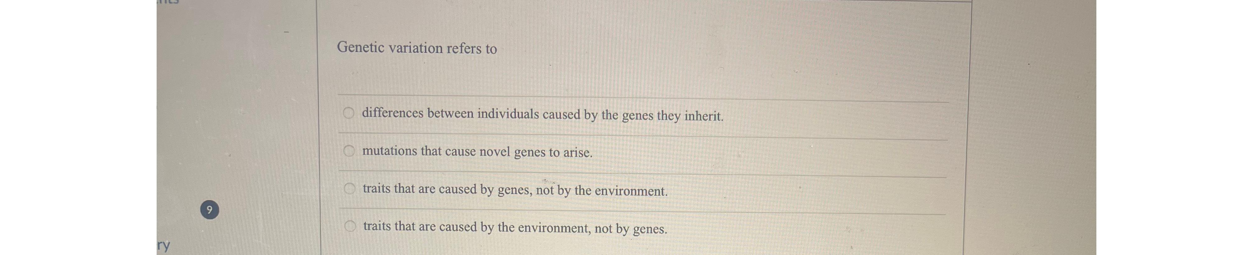 Solved Genetic variation refers todifferences between | Chegg.com