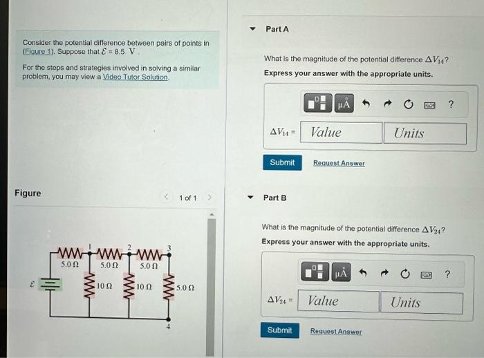 Solved Consider the potential difference between pairs of | Chegg.com