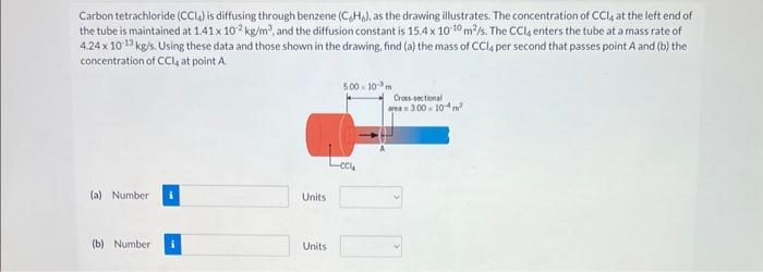 Solved Carbon tetrachloride (CCl4) is diffusing through | Chegg.com