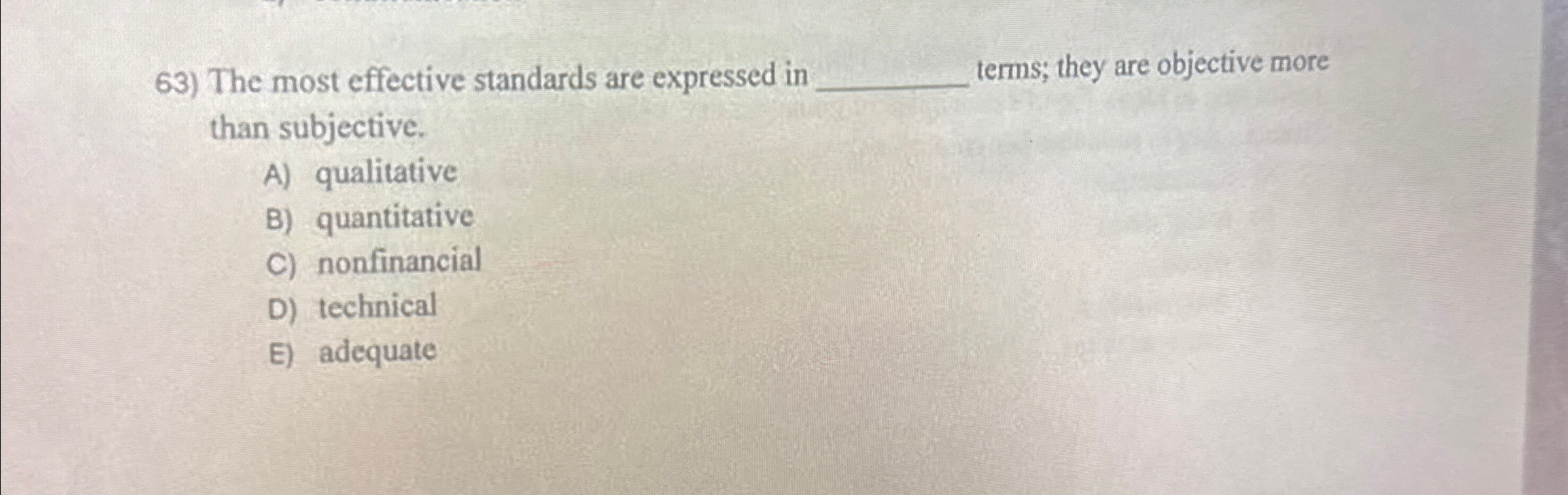 Solved The most effective standards are expressed in | Chegg.com