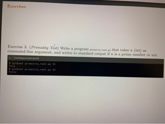 Solved Exercises Exercise 3 Primality Test Write A