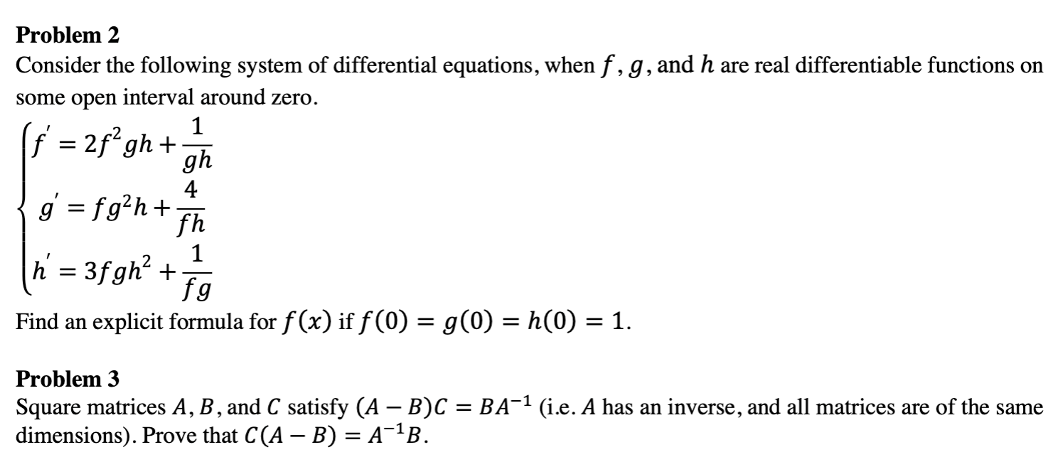 Problem 2Consider the following system of | Chegg.com Problem 2Consider the following system of | Chegg.com
