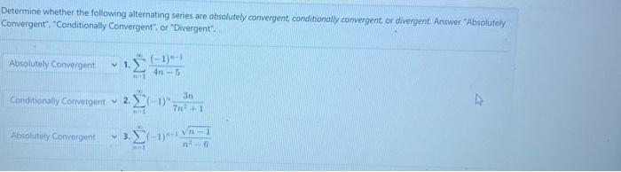 Solved Determine whether the following alternating series | Chegg.com