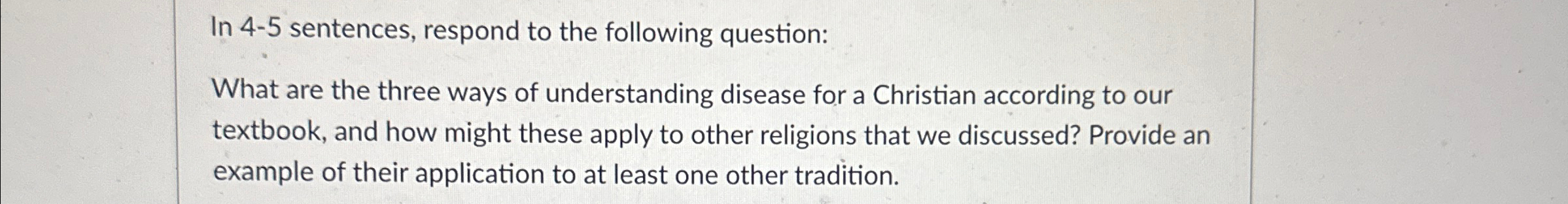 Solved In 4-5 ﻿sentences, respond to the following | Chegg.com