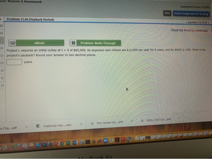 Solved ent: Module 5 Homework Assignment Score: 47.50% Save | Chegg.com
