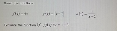 Solved Given the | Chegg.com