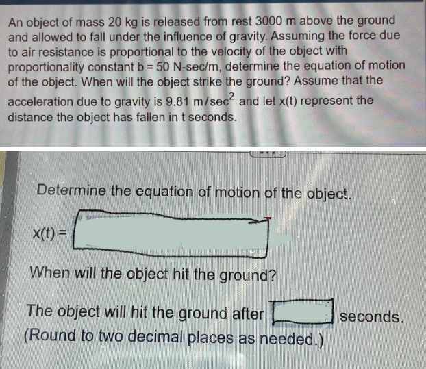 Solved Determine the equation of motion of the | Chegg.com