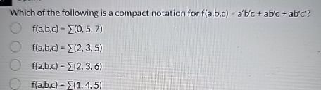 Solved Which of the following is a compact notation for | Chegg.com