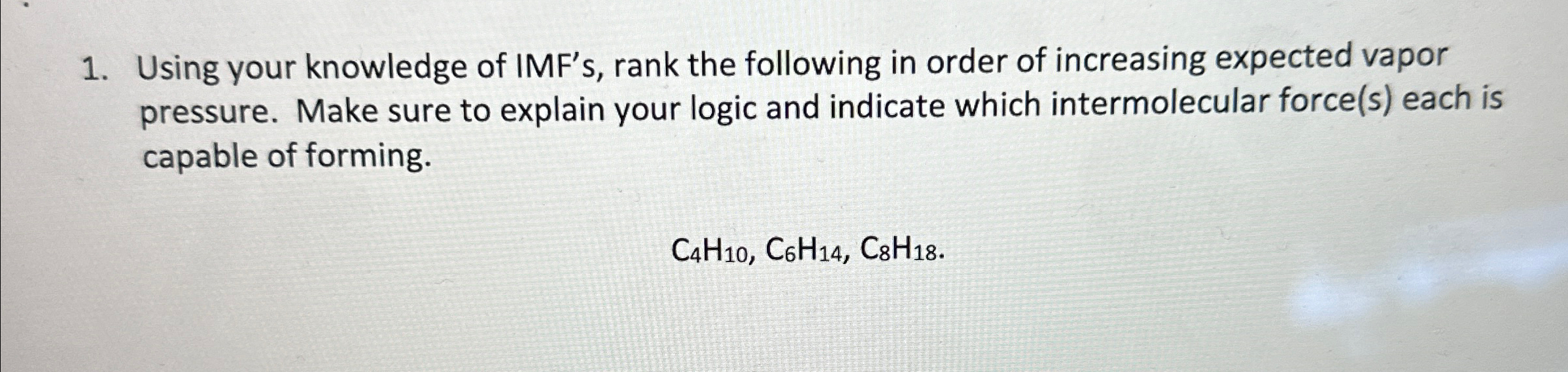 Solved Using your knowledge of IMF's, rank the following in | Chegg.com