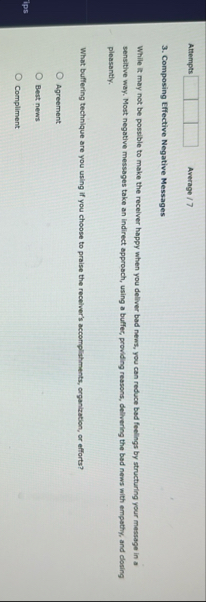 Solved Attempt ﻿Average / 73. ﻿Composing Effective | Chegg.com