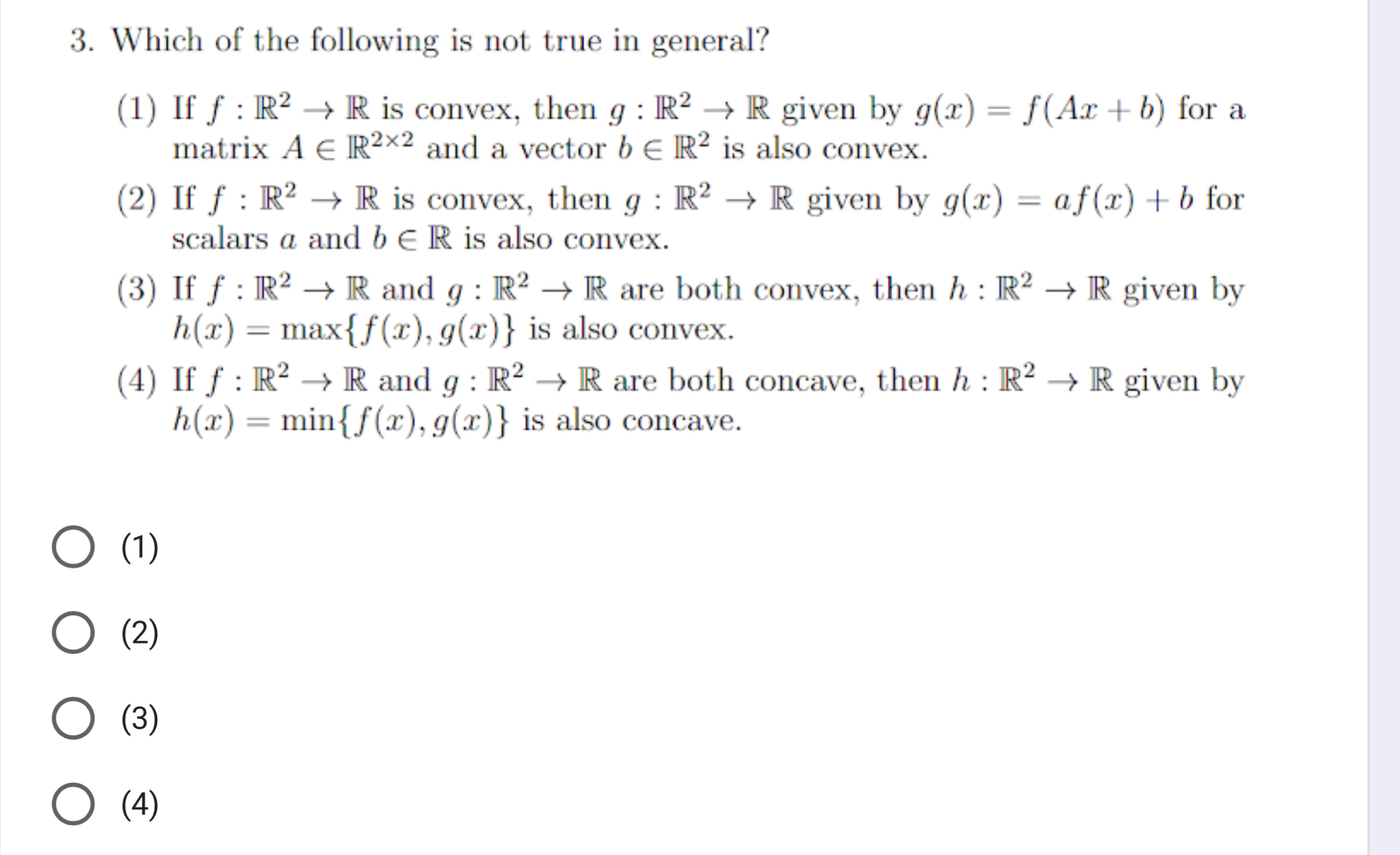 Solved by an EXPERT Which of the following is not true in general?(1) ﻿If | Chegg.com