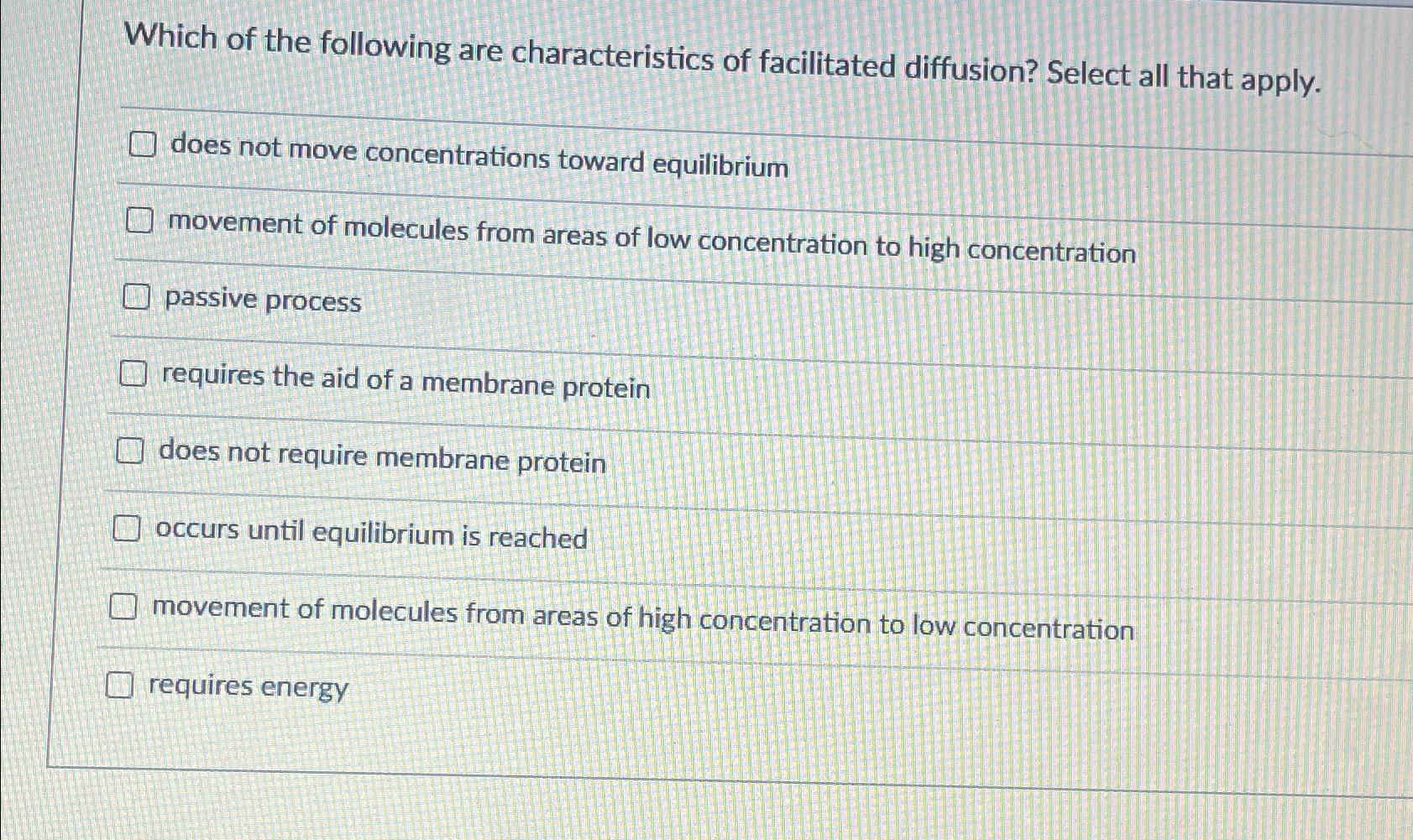 Solved Which of the following are characteristics of | Chegg.com